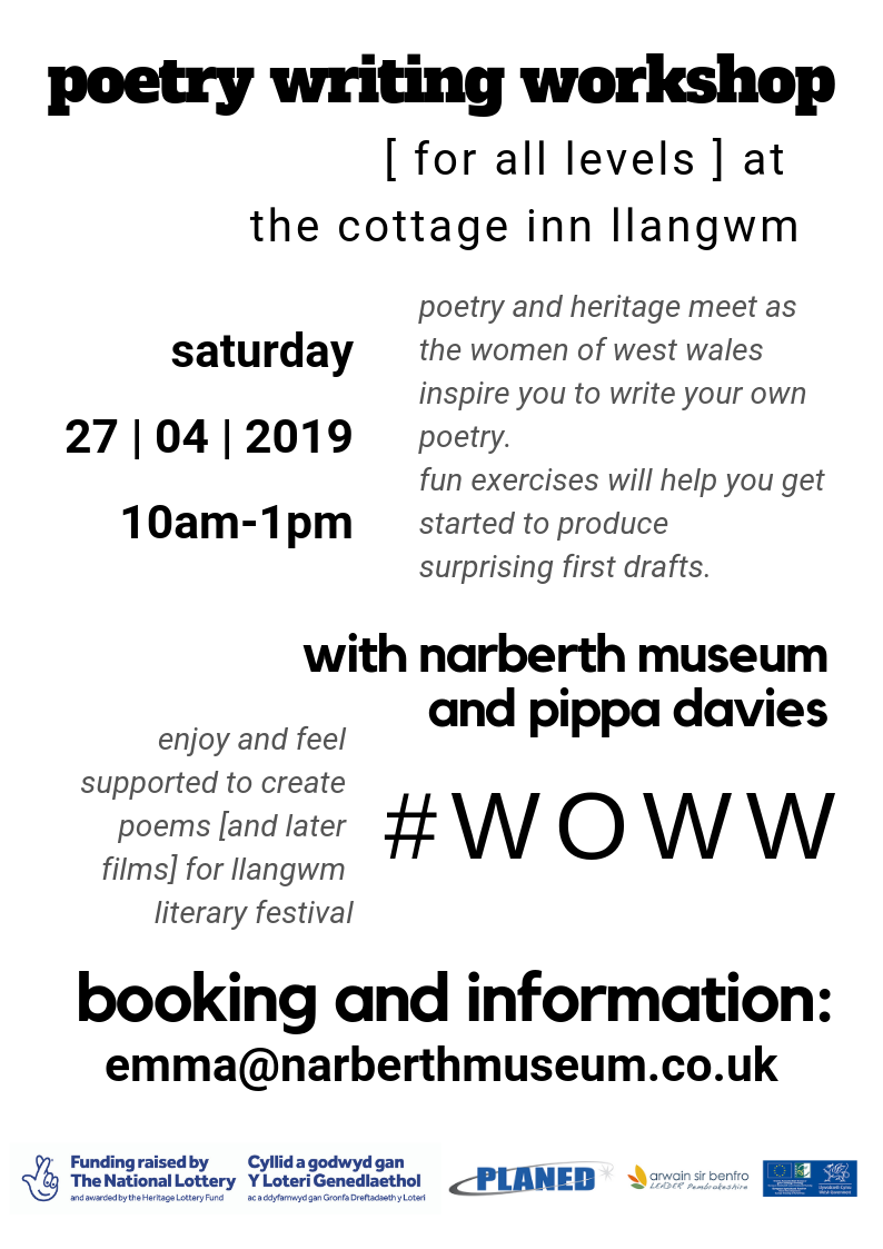 Women of West Wales Poetry Writing at Llangwm – Narberth Museum